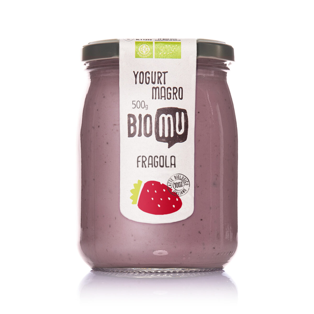 Yogurt BIO Magro FRAGOLA Biomù 500gr - Famù, Formaggi e cibi di ...